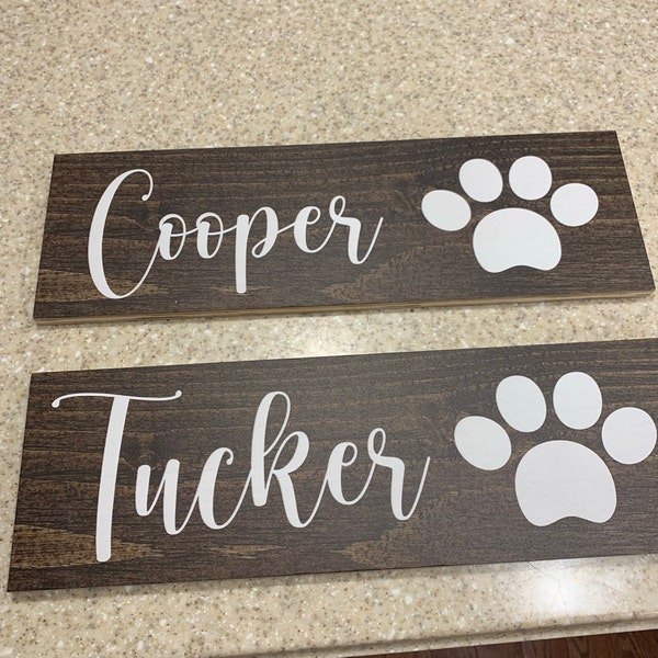 Pet Name Sign, Dog Name Sign, Custom Pet Sign, Animal Gift, Pet Love ...