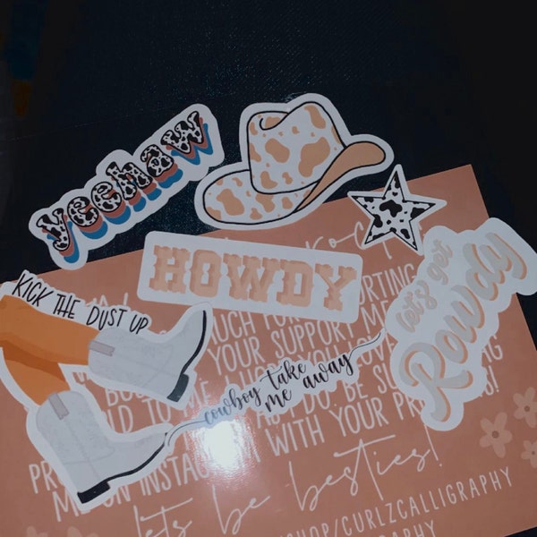Western Sticker Pack - Etsy