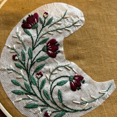 Boho Modern Floral Embroidery Pattern PDF Flower Embroidery Hand ...