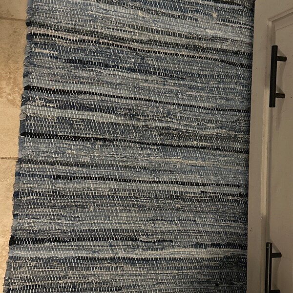 Indian Handmade Braided Jute Chindi Rug With Fringe Round Rug Home ...