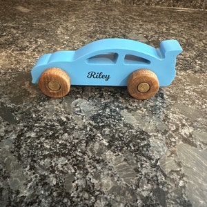 Set of Toy Racing Cars, Birthday Boy Gift Personalized, Wooden Sensory ...