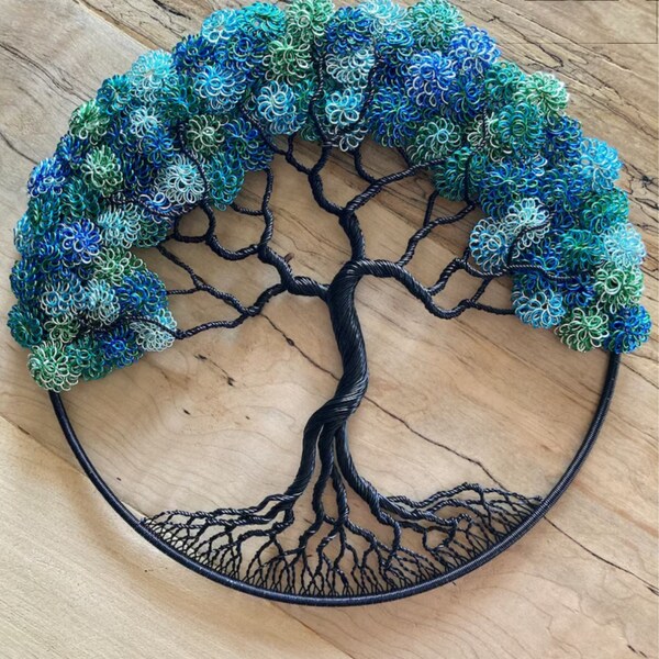 Handmade 8 Inch Wire Tree of Life | Red, Oranges, & Gold | Wire ...