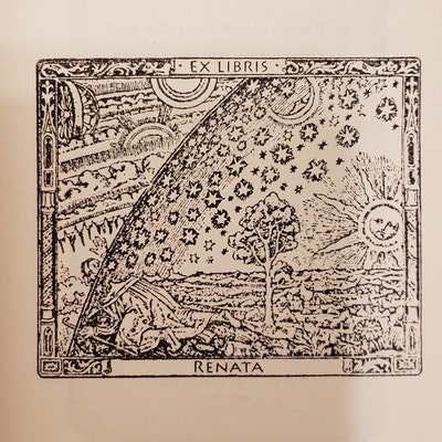 Flammarion Engraving Antique Art Personalized Bookplate Ex Libris ...