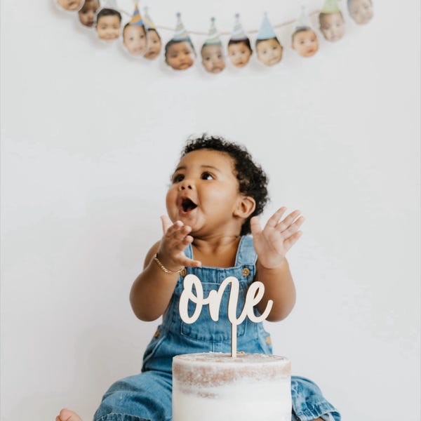1st Birthday Cake Topper, First Birthday One Cake Topper, Smash Cake ...