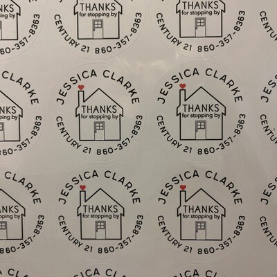 Custom Labels for Realtor Open House 20 Personalized Stickers for ...