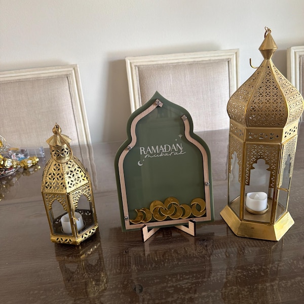 Dome Ramadan Dropbox Countdown Till Eid Jar Freestanding - Moons - Etsy