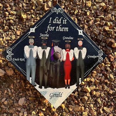 Custom Memorial Graduation Cap Topper, I Did It for Them Cap Decoration ...