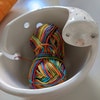 White Ceramic Baby Sloth Yarn Bowl, Knitting Bowl, Wool Bowl. Decorated ...