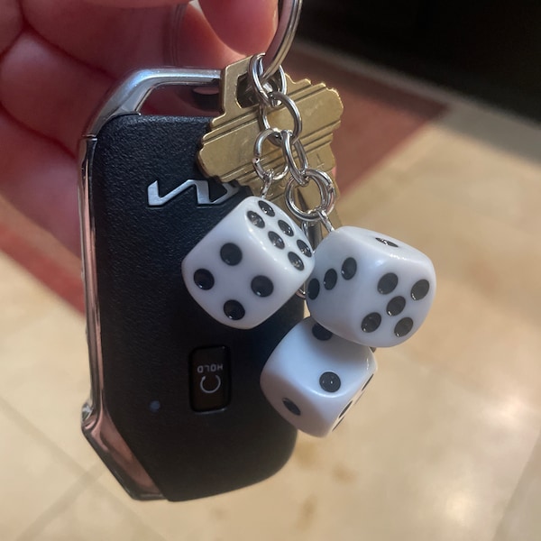 Keychain Handmade Playing Dice Key Ring - Etsy