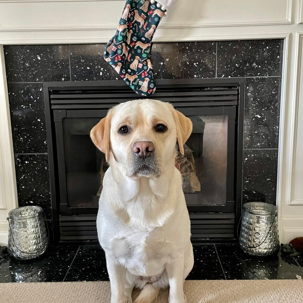 Labrador Retriever Christmas Stocking / Dog Stocking / Personalized ...