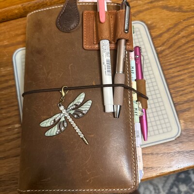 Magnetic Leather Double Pen Clip for Travelers Covers, Books ...