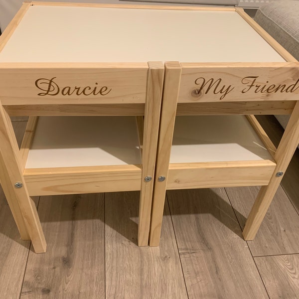 Personalised Childrens Kids Ikea Table and Chairs, Any Name per Chair ...