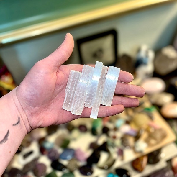 Mini Selenite Sticks Bulk - 2" to 2.5" Pieces - Small Selenite Crystal ...