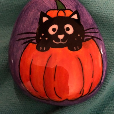 Sets of Six Fall/autumn Happy Bug Painted Glass Pebbles - Etsy