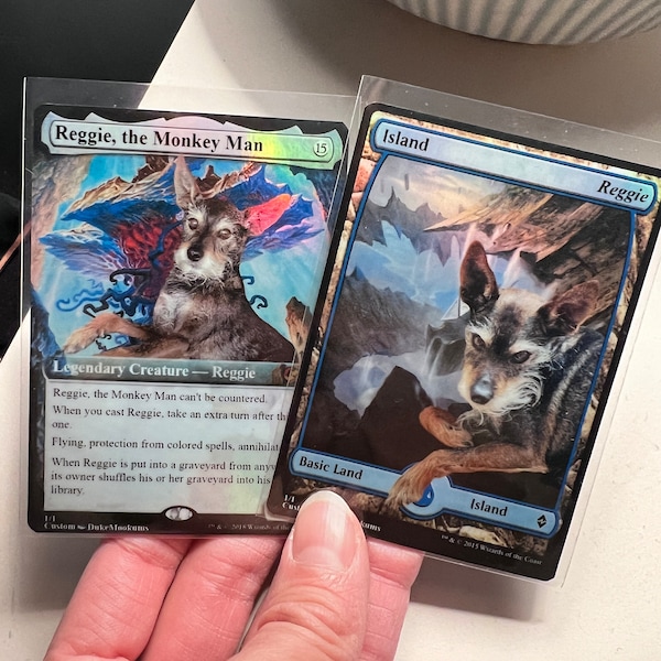 Personalized Pet Magic the Gathering Foil Land - Etsy