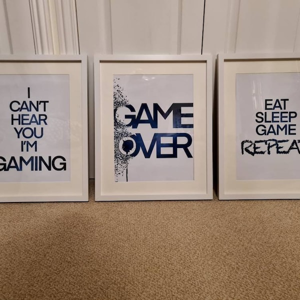 Gaming Prints, Gamer Poster, Games Room Wall Art, Personalised Gift ...