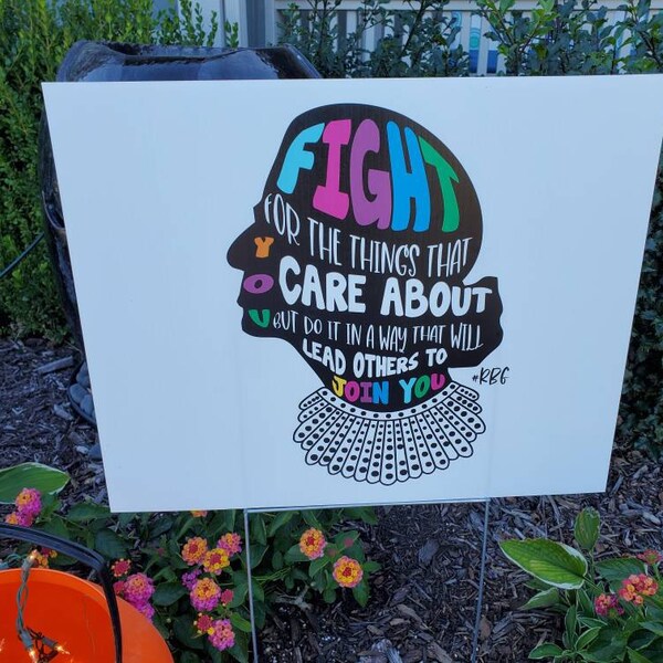 RBG Sign, Women's Rights Yard Sign, Vote Yard Sign, Political Yard Sign ...