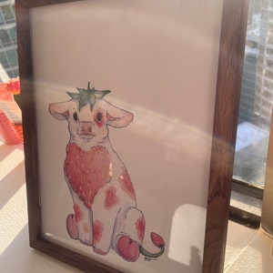 Strawberry Cow Print - Etsy