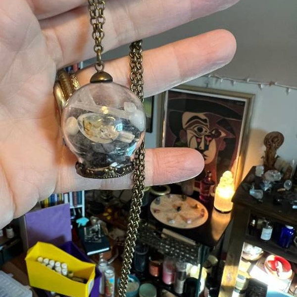Protection Pendant, Witch Ball Pendant, Crystal Ball Pendant, Banish ...