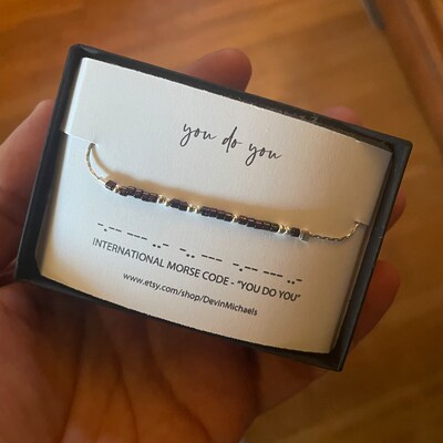 Dainty Morse Code Bracelet, Custom Message Bracelet With Tiny Beads ...