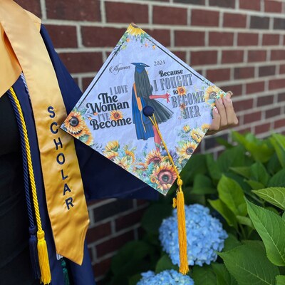 Master Social Worker Graduation Cap Topper, Customized Social Work Grad ...