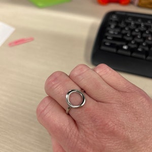 Karma Ring, Open Circle O Ring, Open Circle Ring Silver, 925 Sterling ...