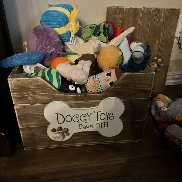 Wooden Doggy Toy Box - Handmade, Unique and Totally GORGEOUS! - Etsy