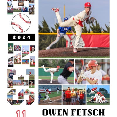 2024 Number Photo Collage Class of 2024 Graduation Poster Printable ...