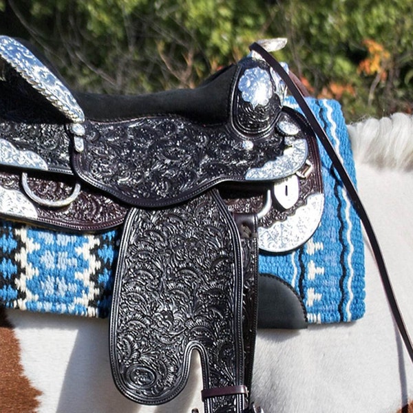 Western Leder Wade Tree Roping Pferdesattel Größe 10 - 19 "mit gratis ...