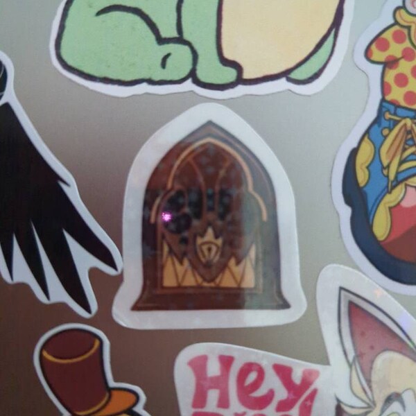 Lucifer | Hazbin Hotel Handmade Stickers | Die Cut Sparkle Laminate ...