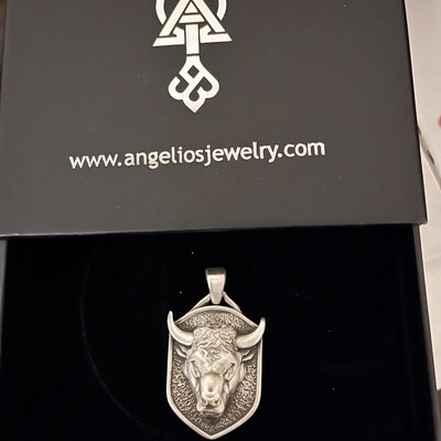 Sterling Silver Bull Necklace Gifts for Men Animal Pendant Jewelry ...