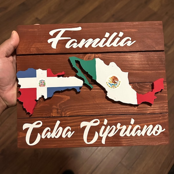 Personalized Two Countries Wood Sign - Etsy