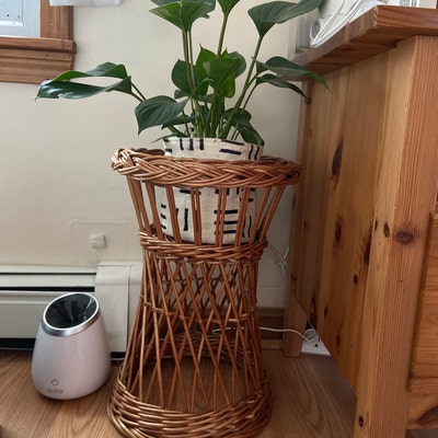 Wicker Flower Pot Holder, Wicker Flower Stand, Willow Flower Planter ...