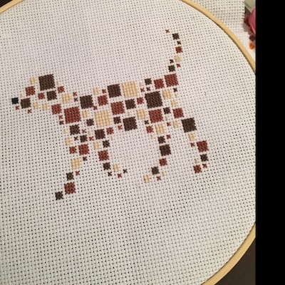 Dog Cross Stitch Pattern, Modern Geometric Cross Stitch Pattern, Easy ...