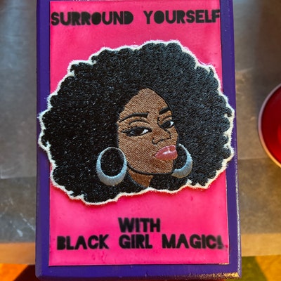 Afro Lady Embroidered Patch African American Patches Black Girl Magic ...