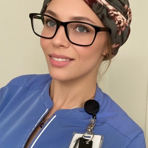 Rosie Riv Ghouls Wanna Have Fun Stretch Scrub Cap Stretchy Scrub Hat ...