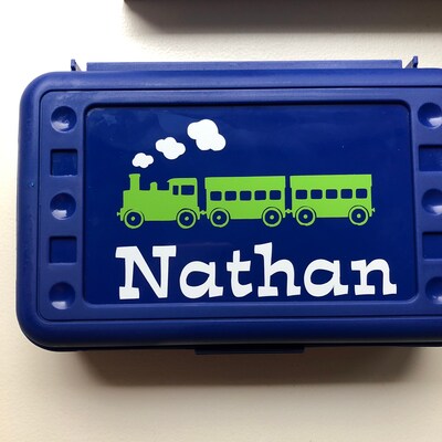 Personalized Pencil Box School Supplies Plastic School Box Crayon Box ...