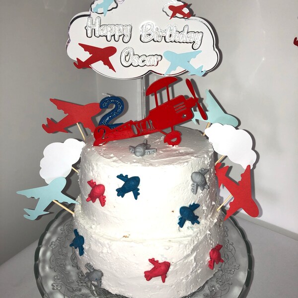 Personalized Airplane Cake Topper - Etsy