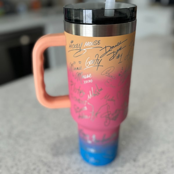 Castle and Characters Signature Cup, Characters Cup, Laser Engrave ...