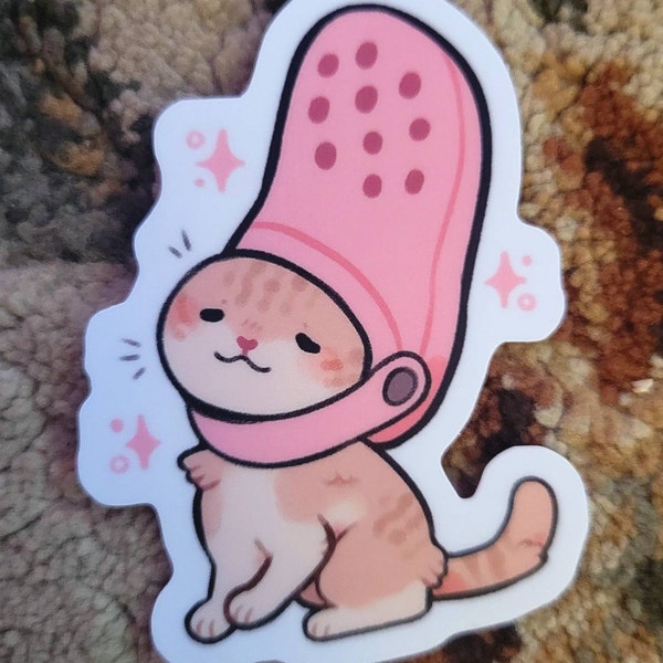 Croc King Sticker / Cat Sticker / Kitten Sticker / Cute Animal Sticker ...