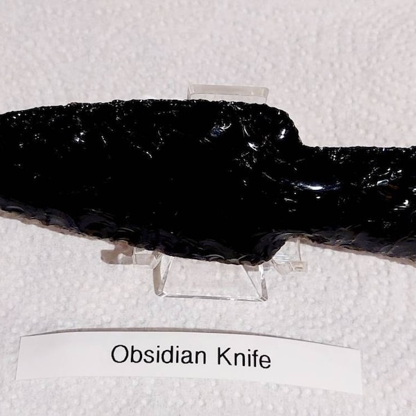 Beautiful Black Obsidian Athame Obsidian Knife, Handmade Stone Knife ...