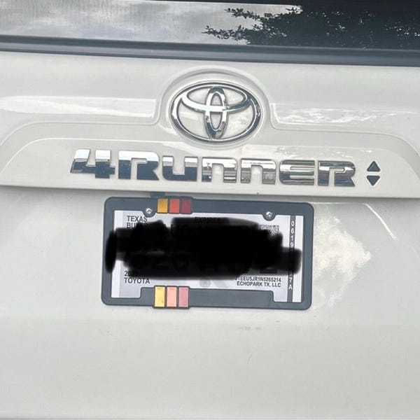 Vintage-toyota-retro-style-license-plate-frame-trd-offroad-tacoma-fj ...