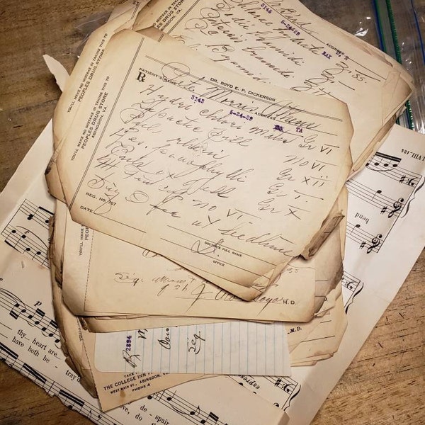 30 Vintage Prescription Forms Rx Paper Script Handwriting 1920s-30s VA ...