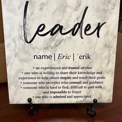 Marble Mentor Plaque With Stand, Thank You Mentor Sign, Custom Boss Appreciation for Retirement ...