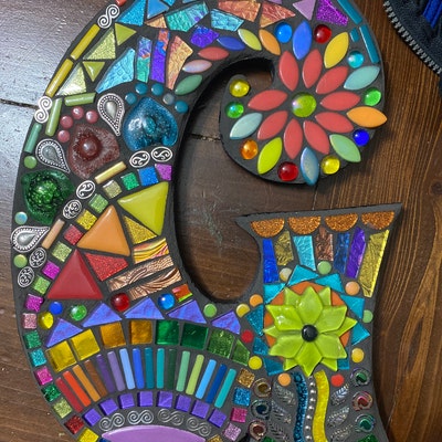 CUSTOM MADE Mixed Media Mosaic Personalized Name Sign / Plaque - Etsy