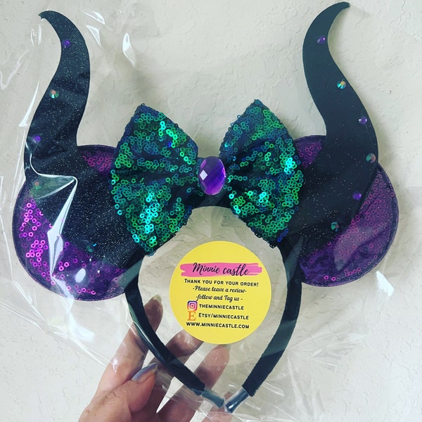 Malficent Ears, Mickey Ears, Mistress of All Evil Ears, Evil Mickey ...