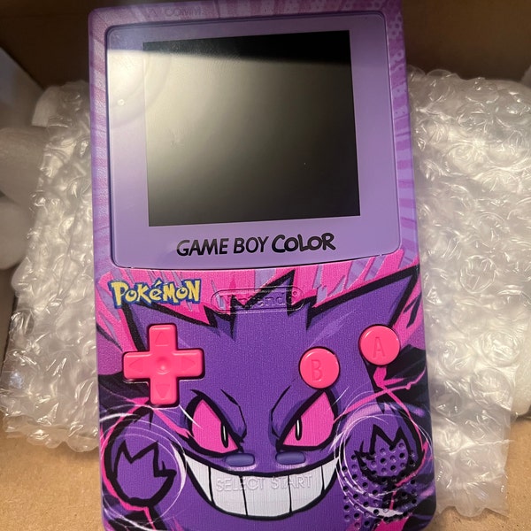 Custom BACKLIT Nintendo Gameboy Color GENGAR and Free Game! With New ...