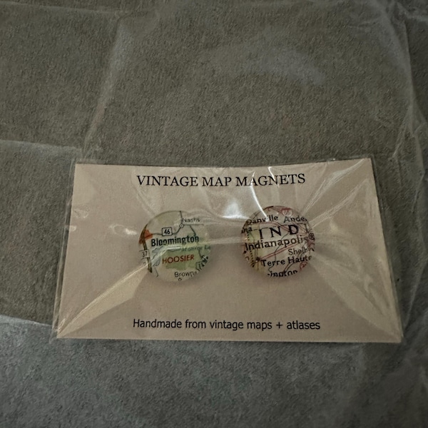 Custom Vintage Map Magnet. You Choose the Location. Heart Shaped Glass ...