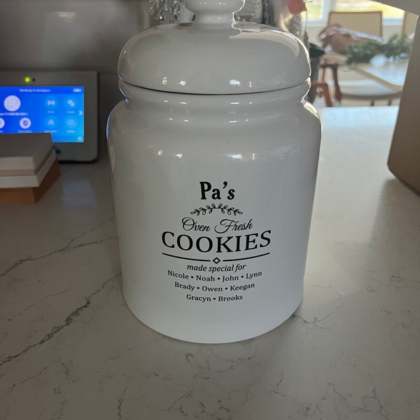 Oven Fresh Treat Personalized Cookie Jar, Custom Cookie Jar, Ceramic ...