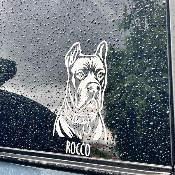Custom Pet Portrait Decal, Dog Decal, Dog Car Decal, Cat Decal, Pet ...